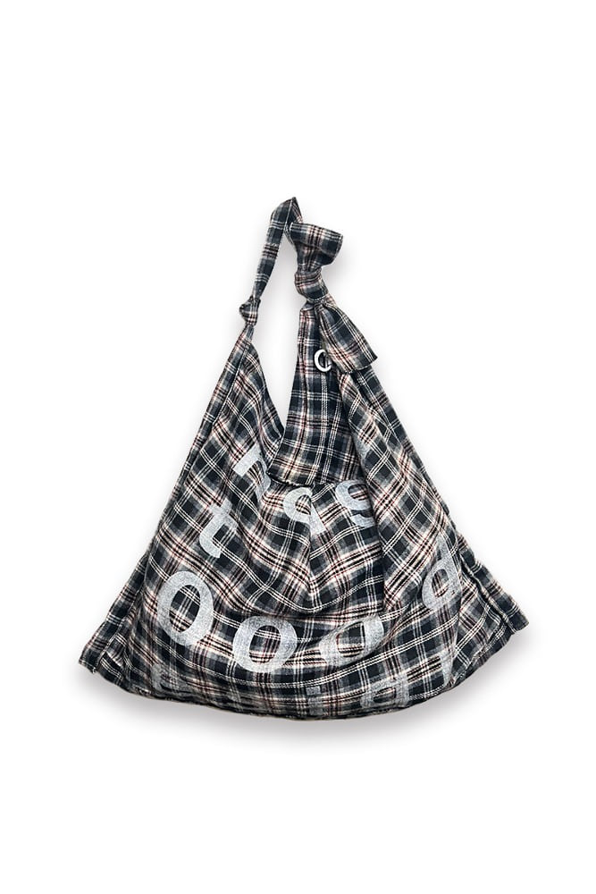노우트 [nought] 000 Design Check Tie Bag / Black - 위시버킷
