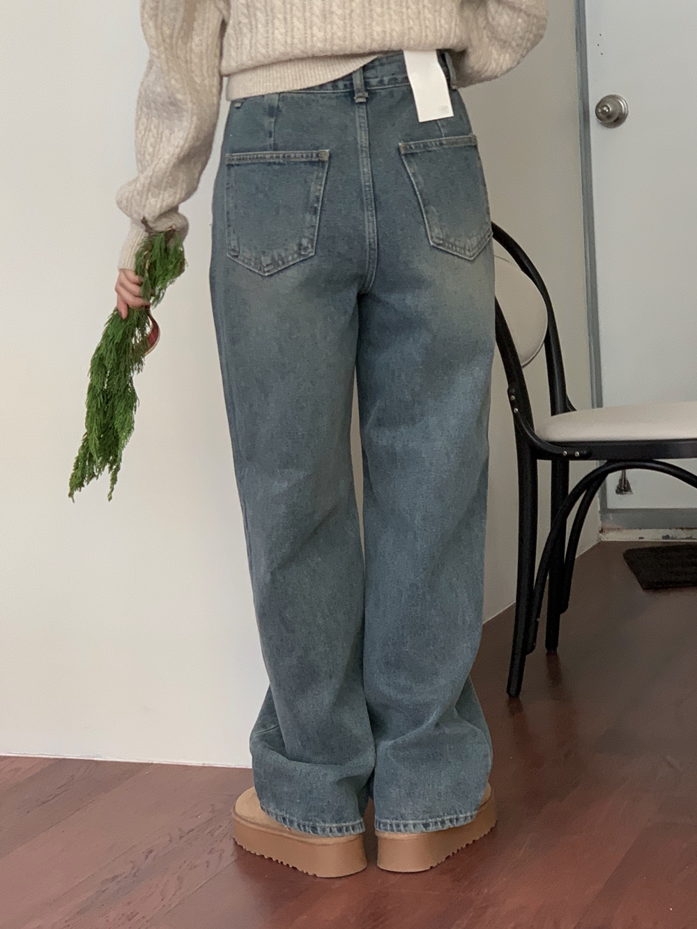 뮤트크레메 (⚠인기) Tam vintage denim pants - 위시버킷