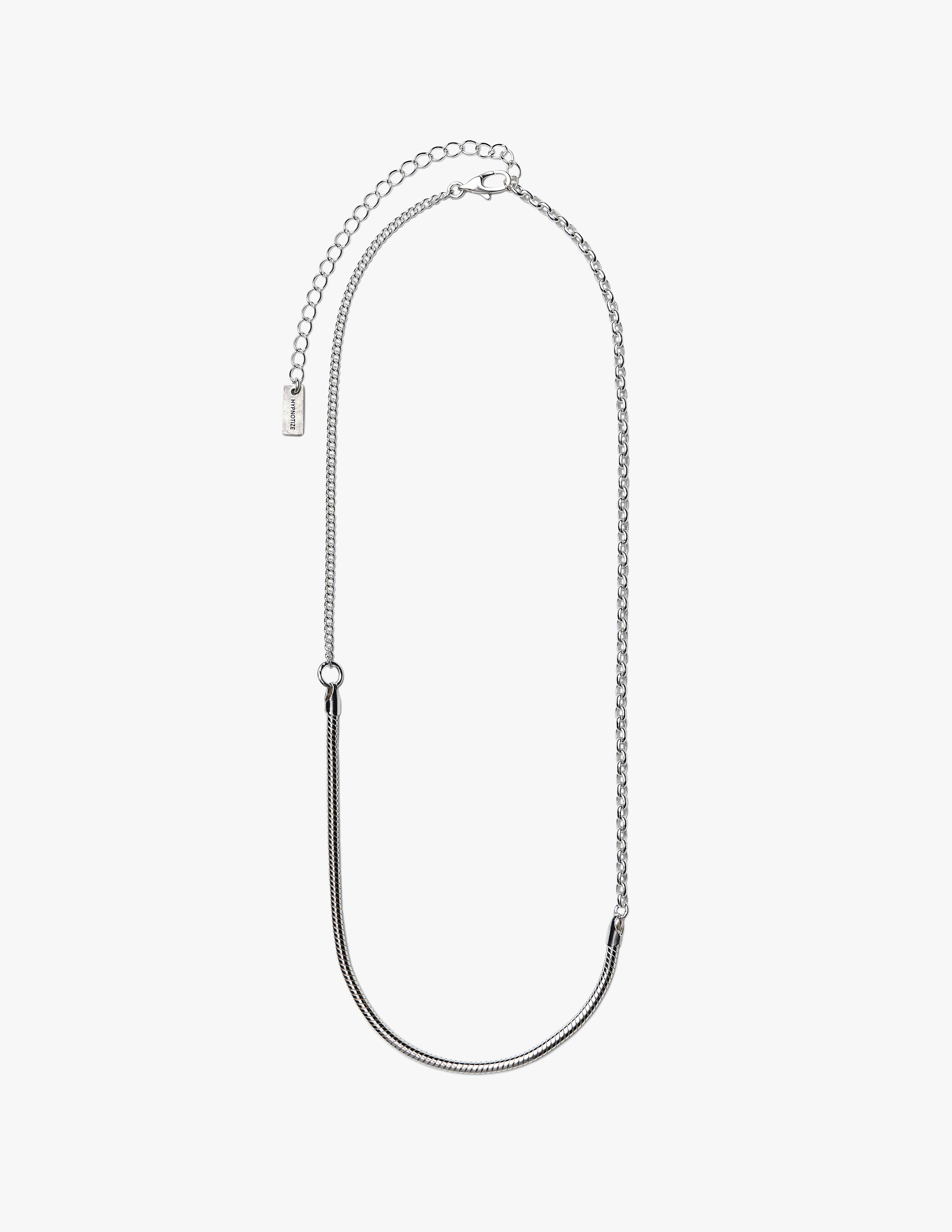 힙노타이즈 SILVER MIX CHAIN NECKLACE_VER. 03 - 위시버킷