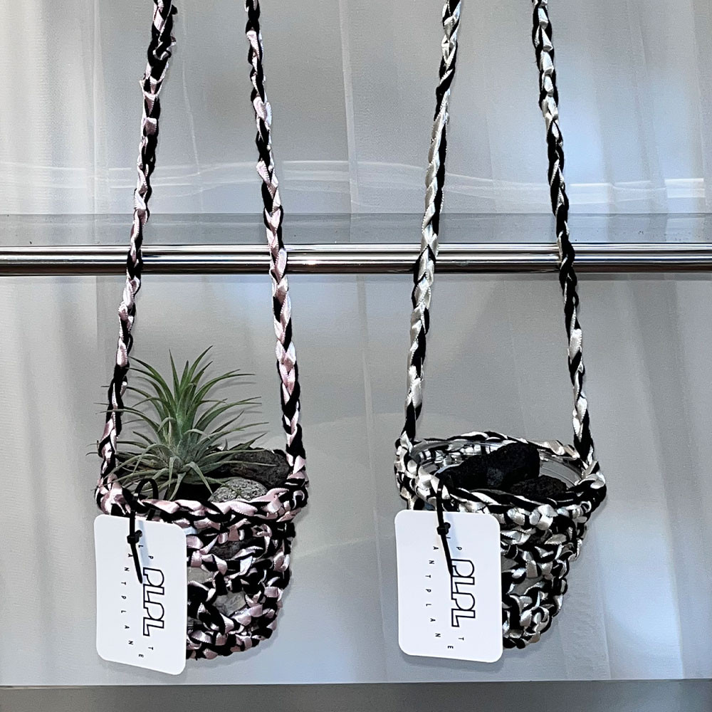 피엘피엘 이오난사 행잉 오브제 블랙실크팟 틸란드시아 공기정화식물 인테리어 행잉플랜트 플랜테리어 위시버킷