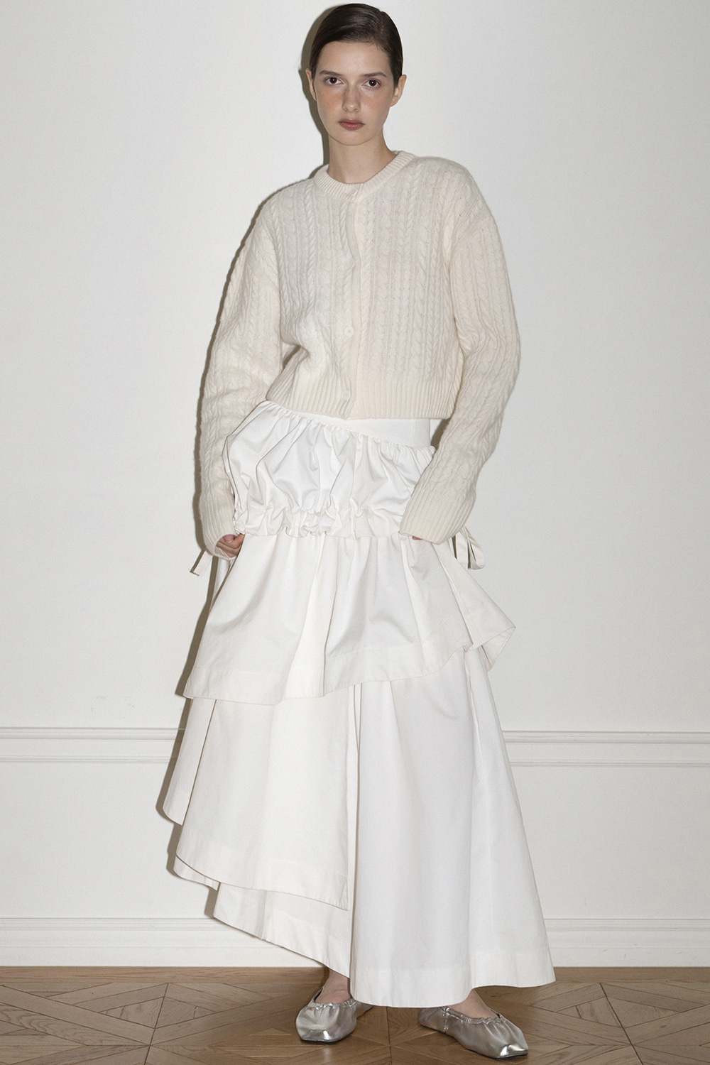 더티스 CASCADE RUFFLED SKIRT_TT2W503IV - 위시버킷