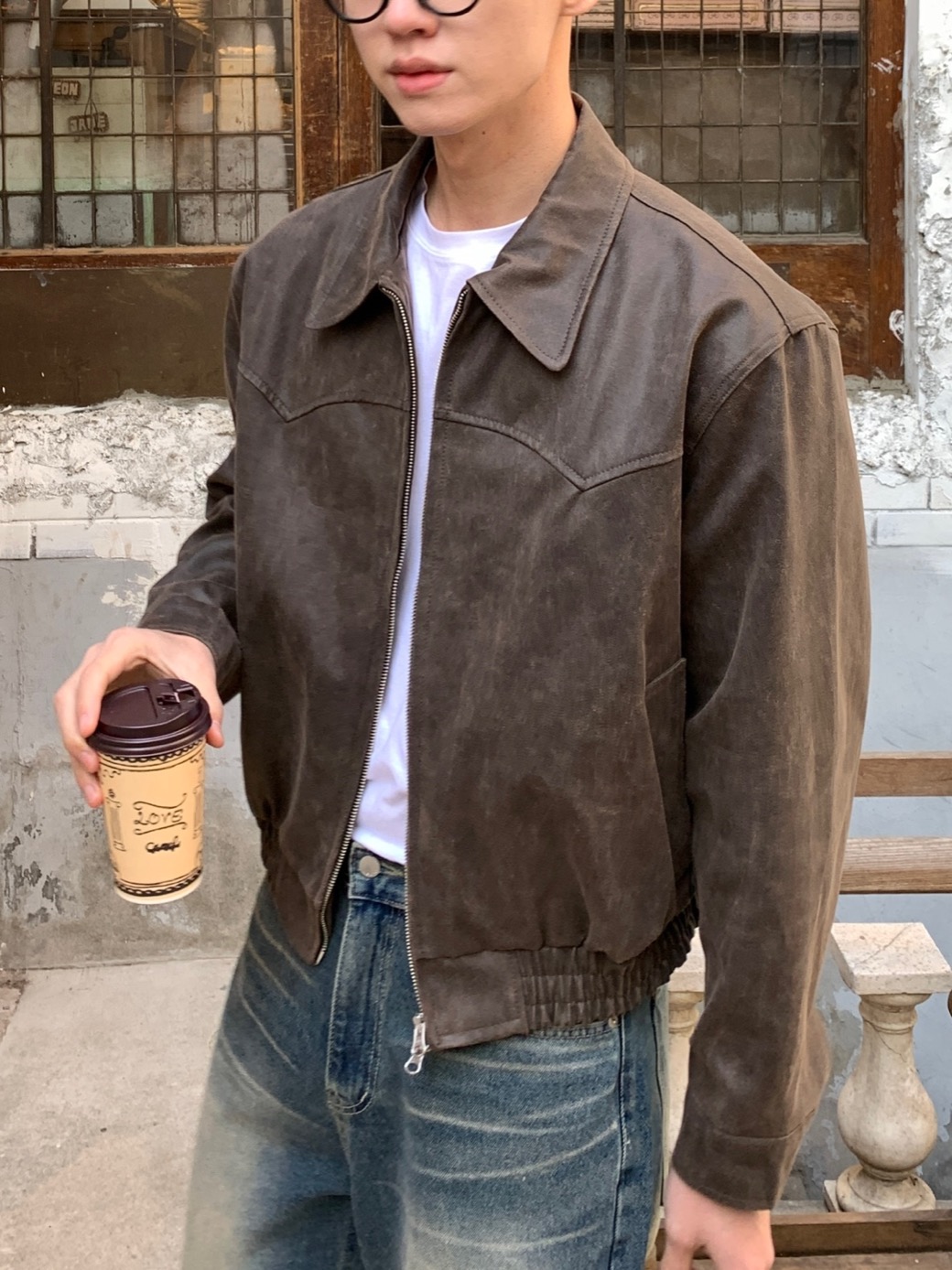 르미스 LMIS M. Hei Western Crack Leather Jakcet - 위시버킷