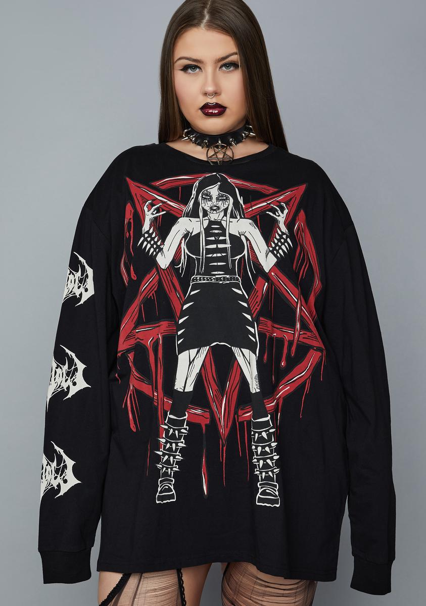 위도우 Plus Miss Hellraiser Graphic Tee - 1X - 위시버킷