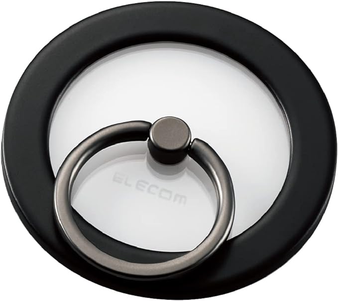 아마존 Elecom P-STRMKMCRBK Smartphone Ring, Magnet, Drop Prevention, Clear ...
