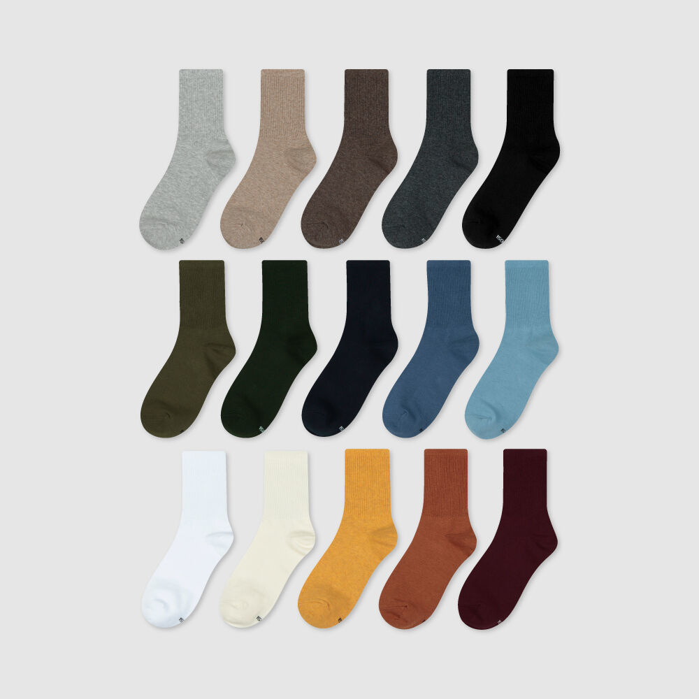 일오공칠 [5PACK] 1507 유니섹스 컬러 트라우져 하프 삭스 - 컬러 선택형 - 위시버킷