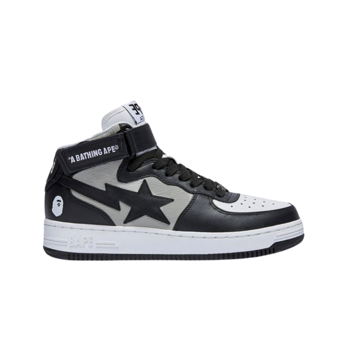 베이프 BAPE Bape Sta Mid #2 Black Grey White - 위시버킷