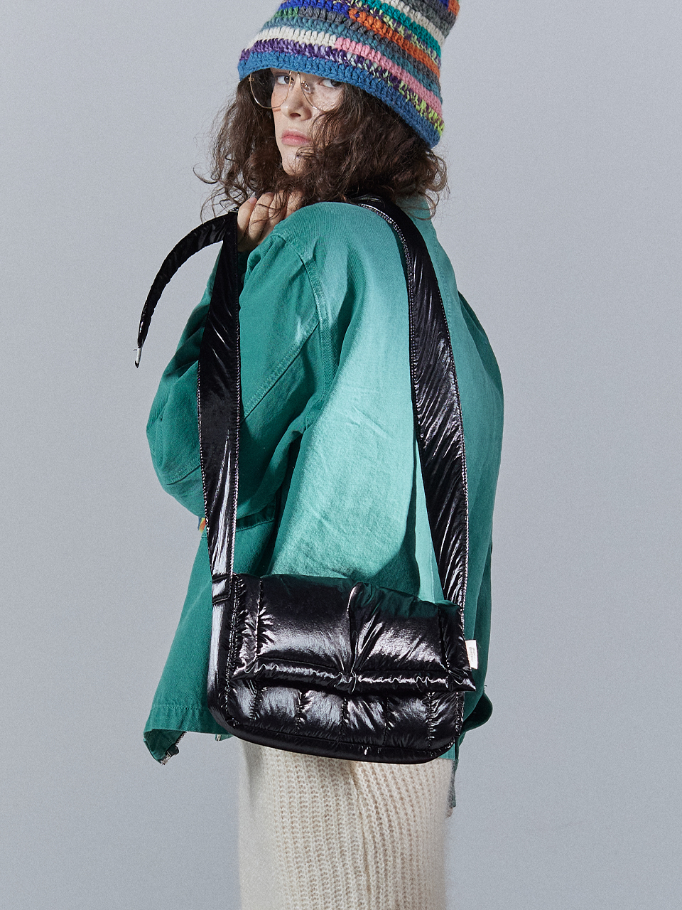 메종크렘 Canele Padding bag_ m size_Black - 위시버킷