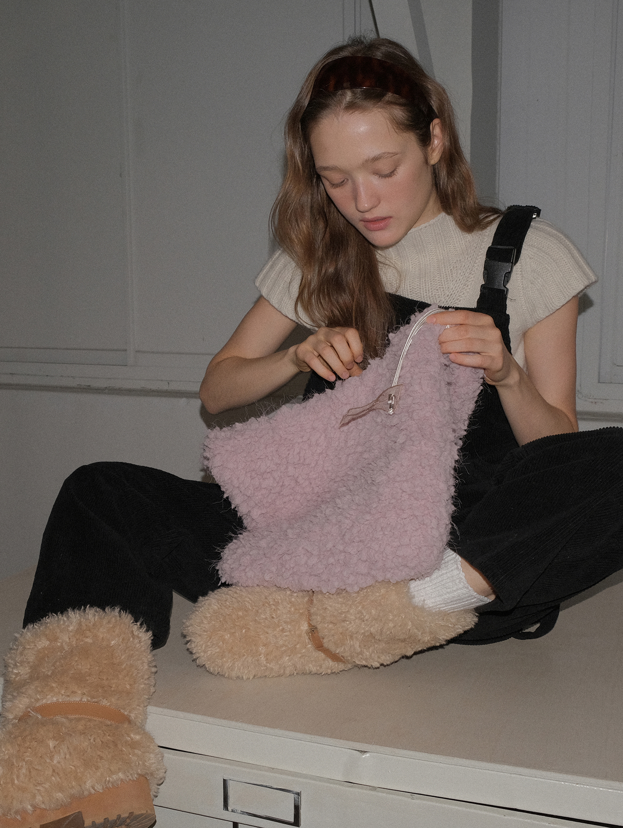 포에토 PUPPY DUMBLE BAG - PINK - 위시버킷