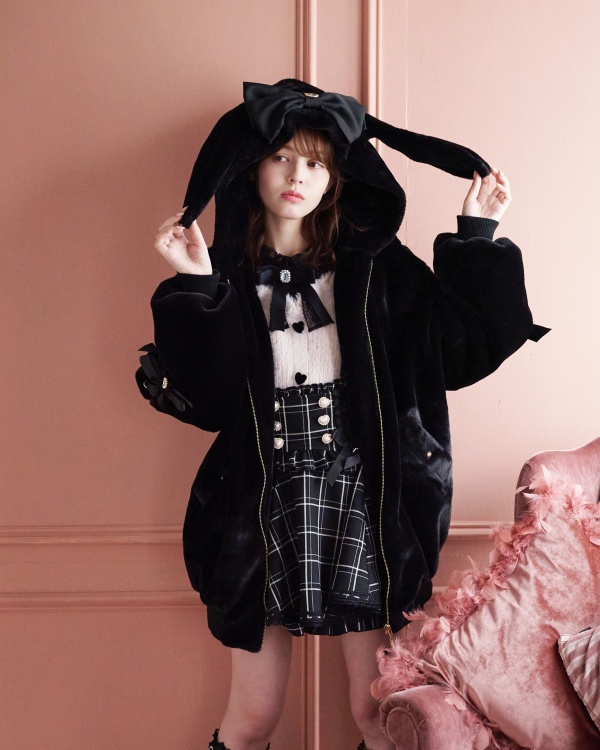 리즈리사 Bunny Hooded Fur Blouson - 위시버킷