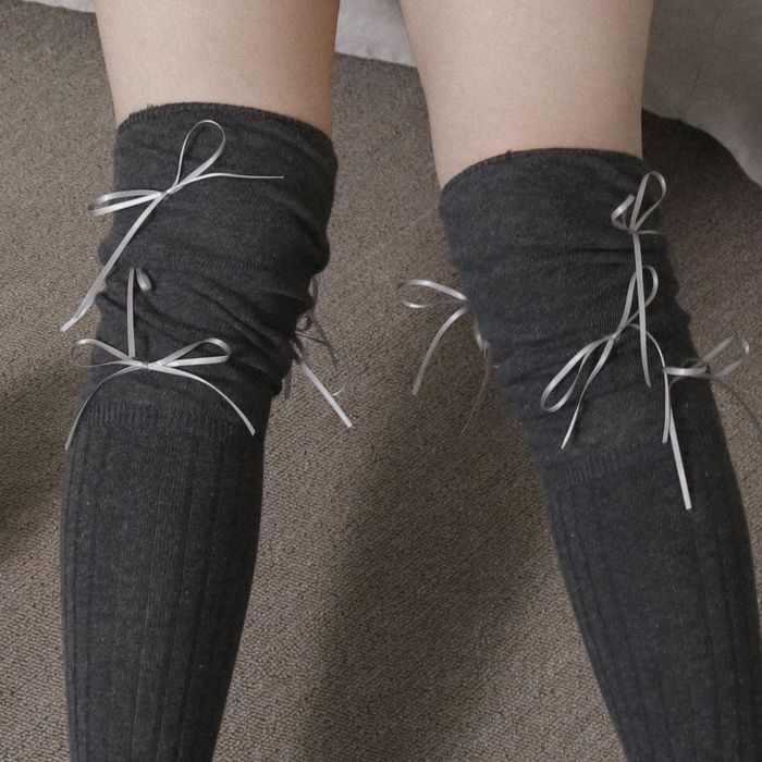 오니뗄라 balletcore over knee socks (5colors) - 위시버킷