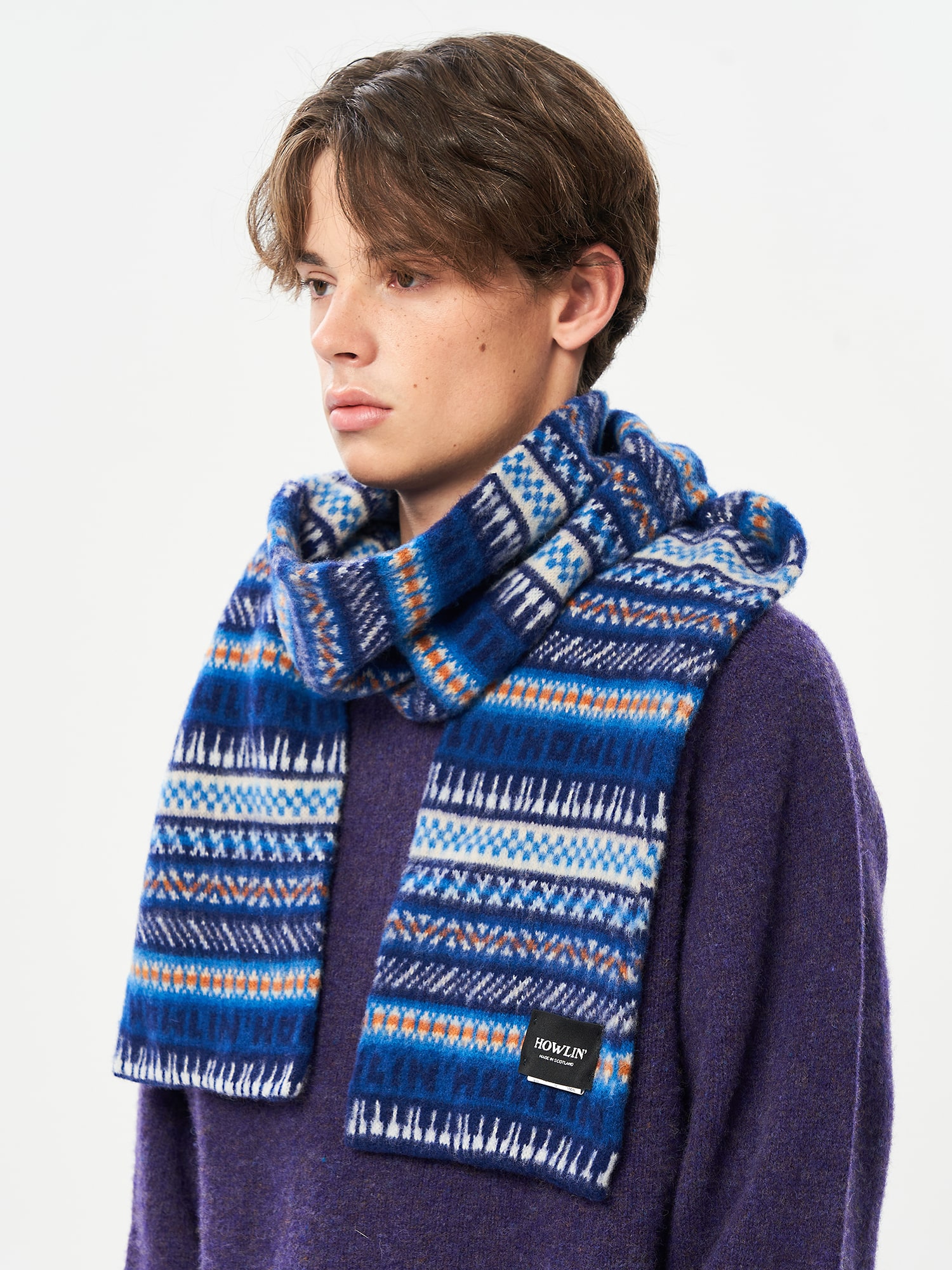 하울린 Men Howlin’ Piano Scarf - Blue - 위시버킷