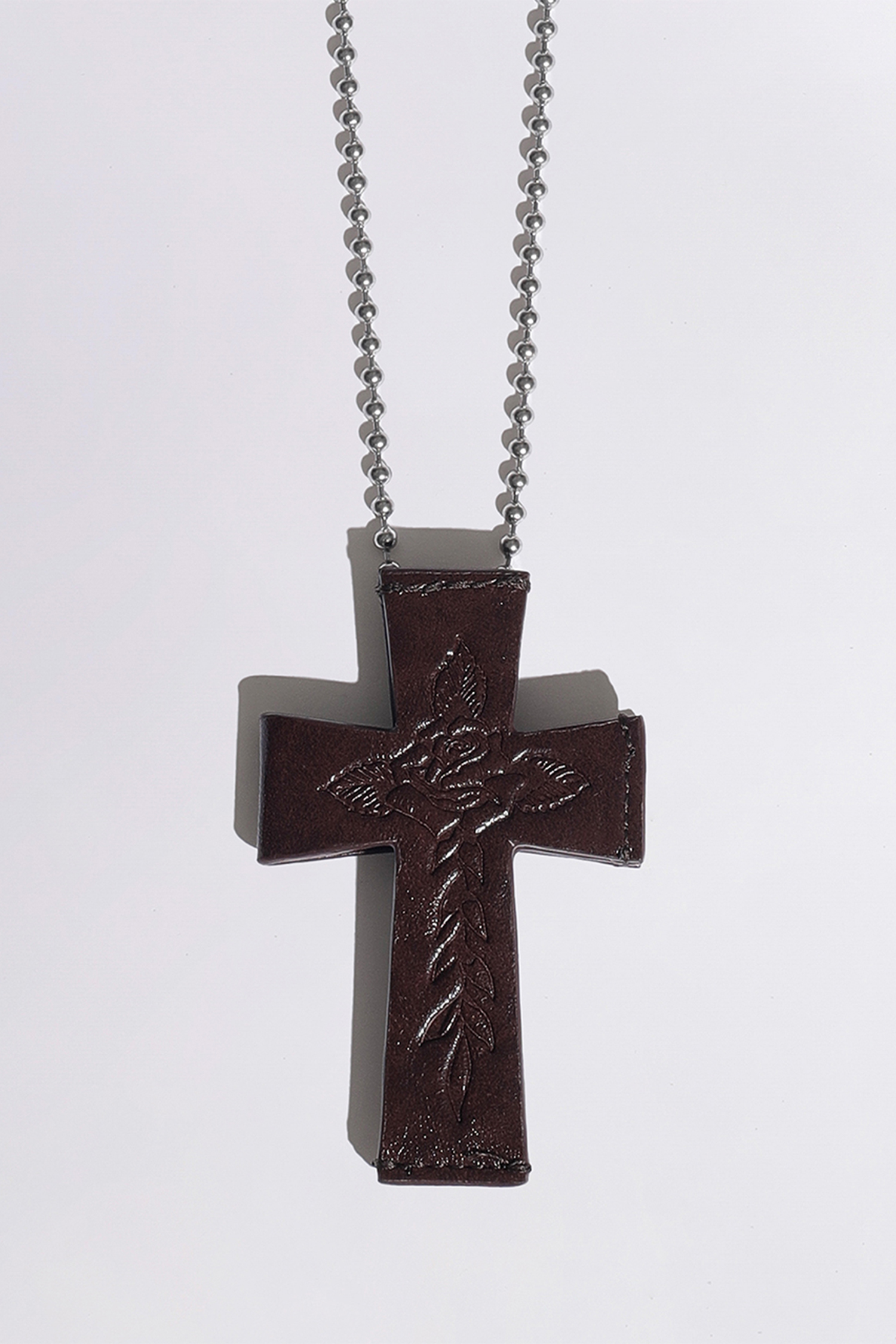 스컬프터 [Sculptor X Ed Hardy] Cross Leather Strap Wallet Brown - 위시버킷