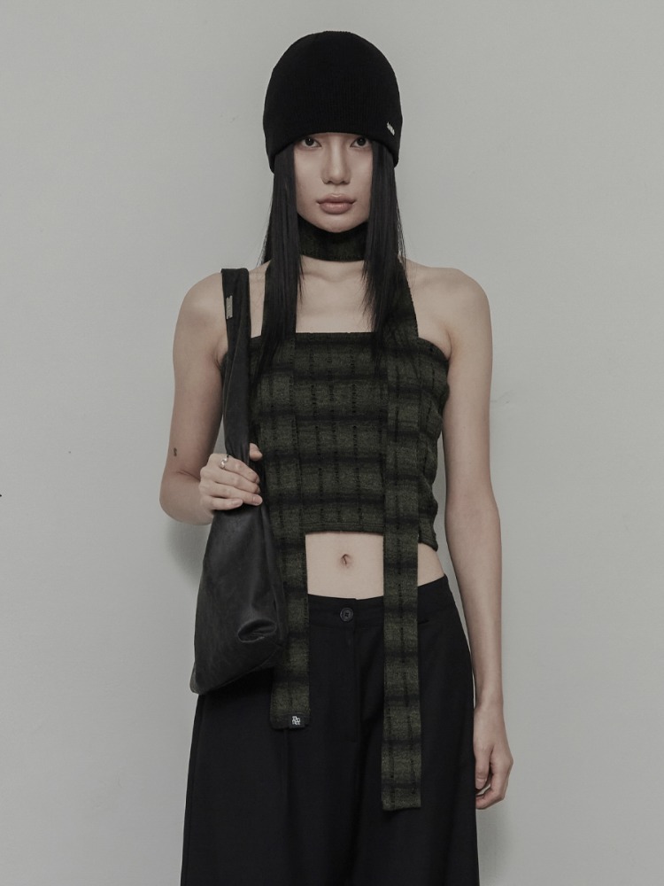 므넴 므넴 [mnem] Cheshire Tube Top Set (green) - 위시버킷