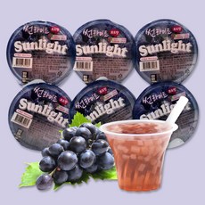 썬라이트 썬라이트 포도맛 180ml x 6개입 마시는 워터형 젤리 180ml, 6개 - 위시버킷