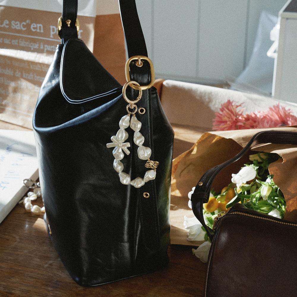 언에디트 Irregular Pearl Key Ring_Pearl - 위시버킷