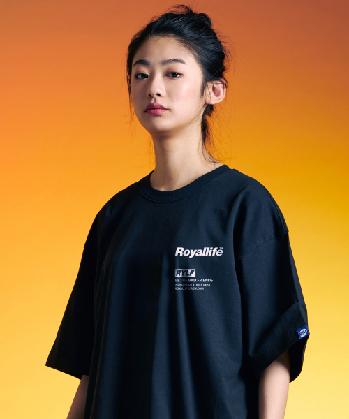 로얄라이프 RL401 RYLF 박스 로고 반팔 - 블랙 - 위시버킷