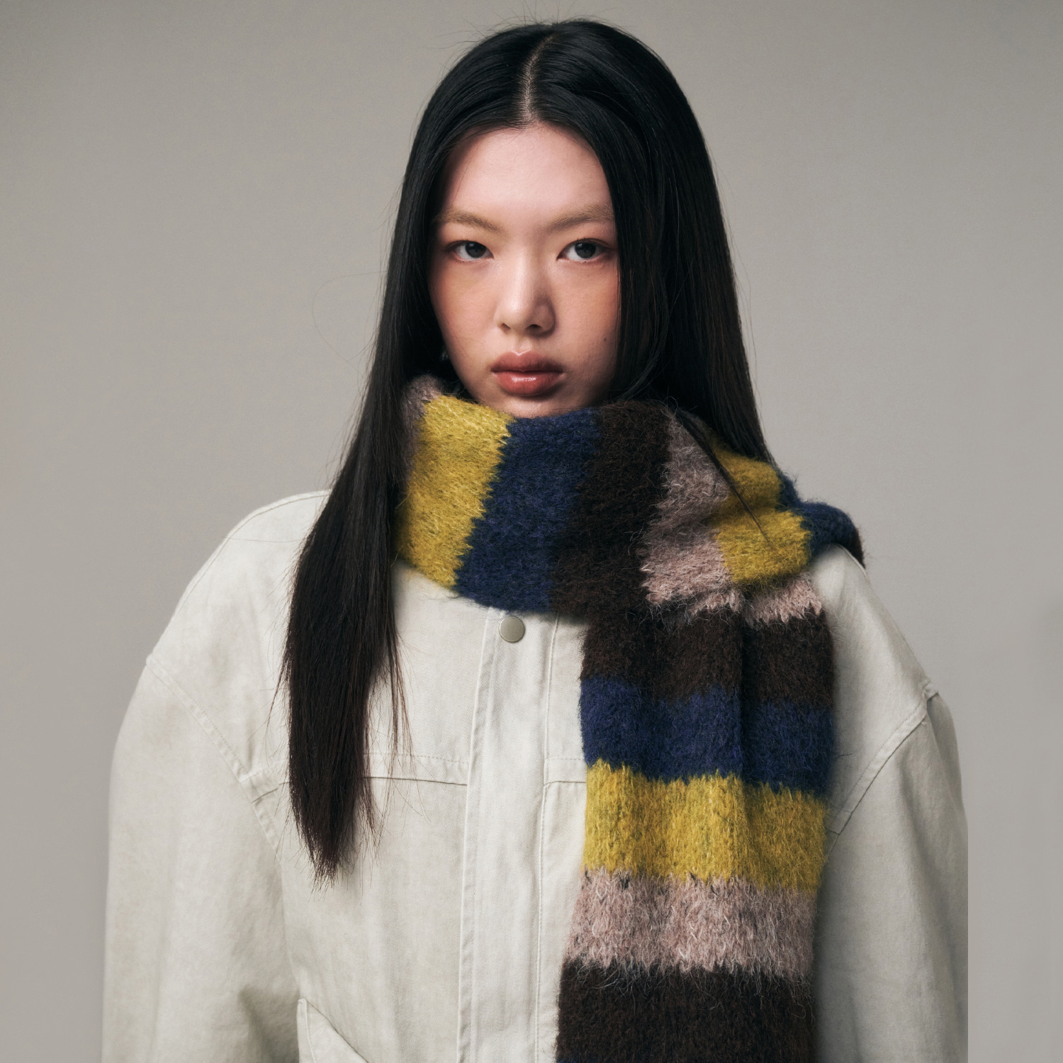 스퀘어라인 Mixed Color Stripe Muffler_ 7Color - 위시버킷