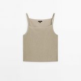 마시모두띠 마시모두띠 스트랩 리브드 탑 6234 934 STONE - 위시버킷