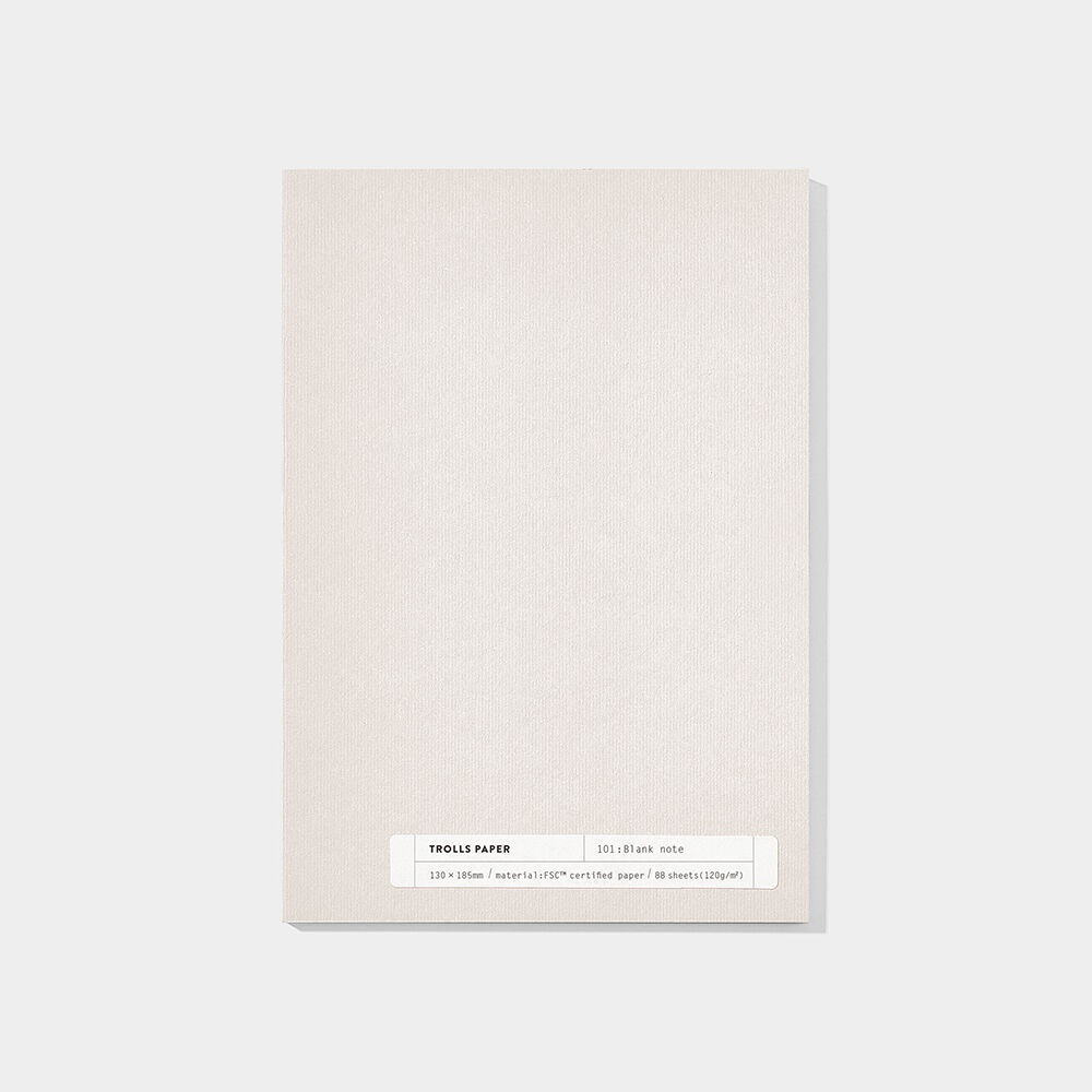 트롤스페이퍼 Plain note 101 : blank note - 위시버킷