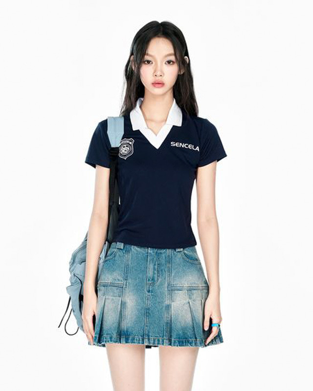 올드런드리 SENCELA 스포츠 폴로 티셔츠 (네이비) - 위시버킷