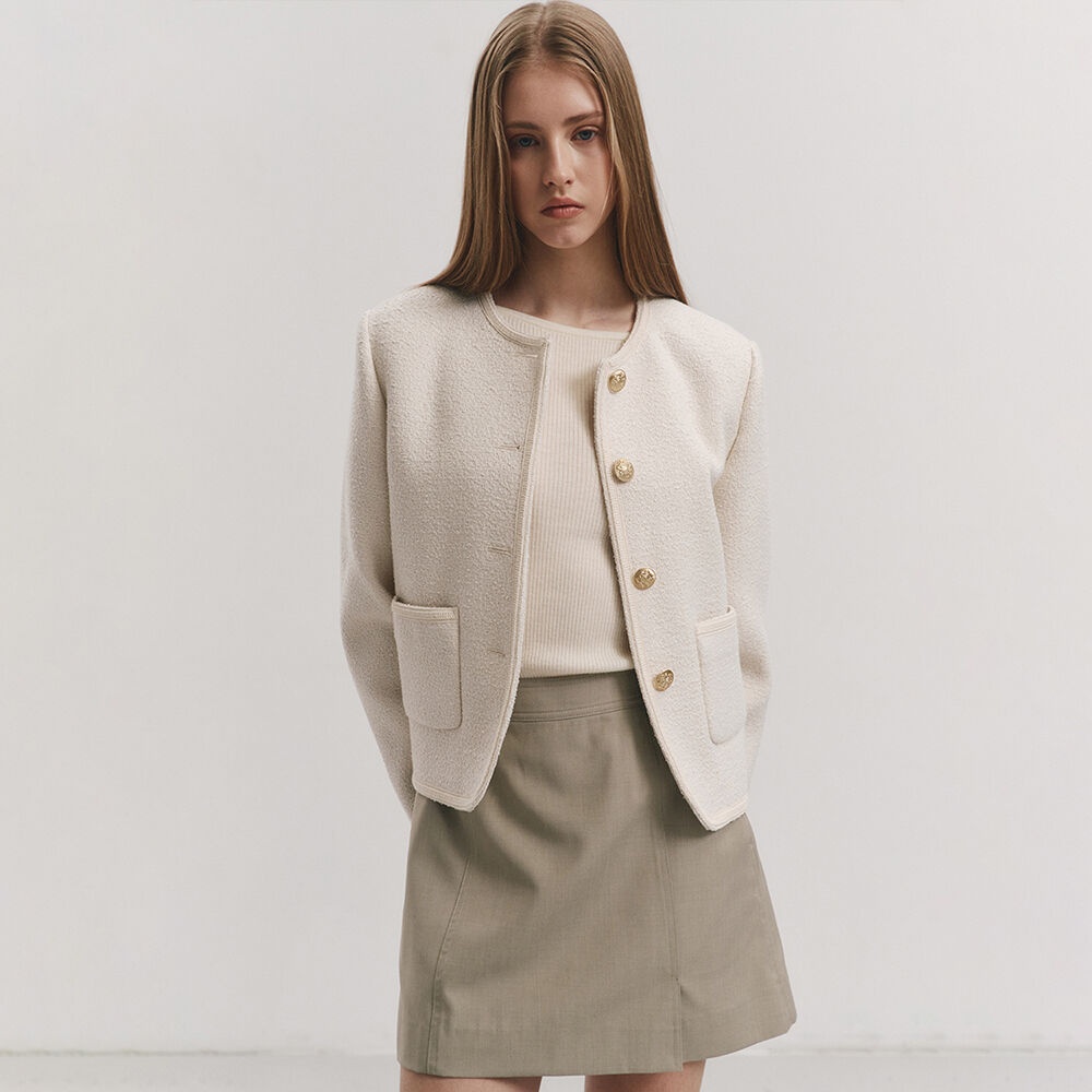 던스트 CLASSIC BOUCLE TWEED JACKET CREAM_UDJA4A205WT - 위시버킷