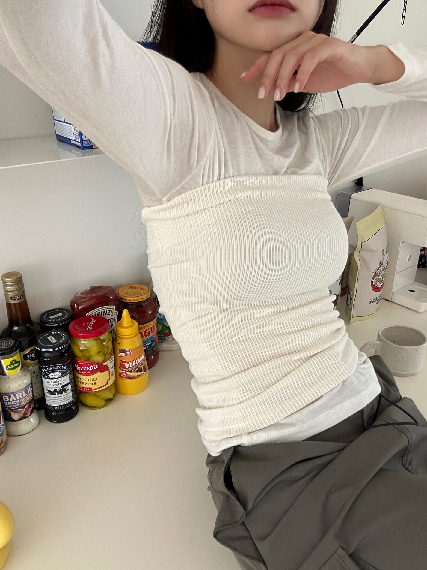 옵텐소 [레이어드] ribbed tube top (4color) - 위시버킷