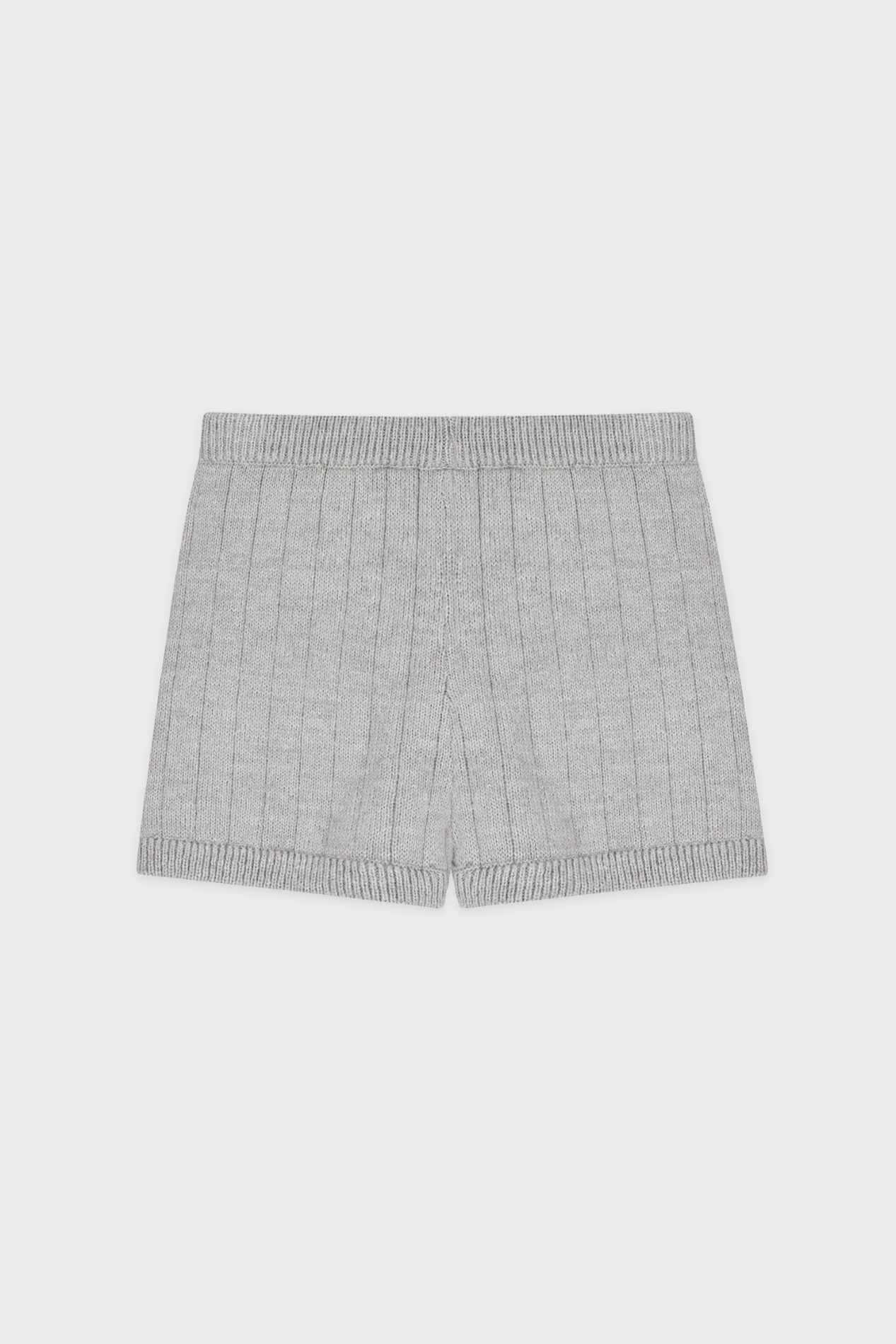 시눈 Basic Knit Shorts (Light Melange Grey) - 위시버킷