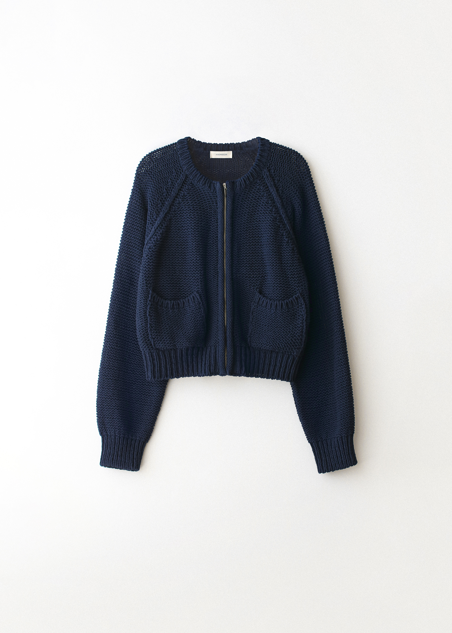 앤니즈 Birkin zip-up knit (navy) - 위시버킷