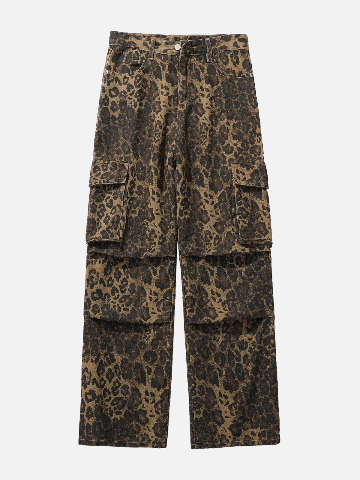 알프릭에덴 Aelfric Eden Leopard Print Cargo Pants - Brown / 28 - 위시버킷