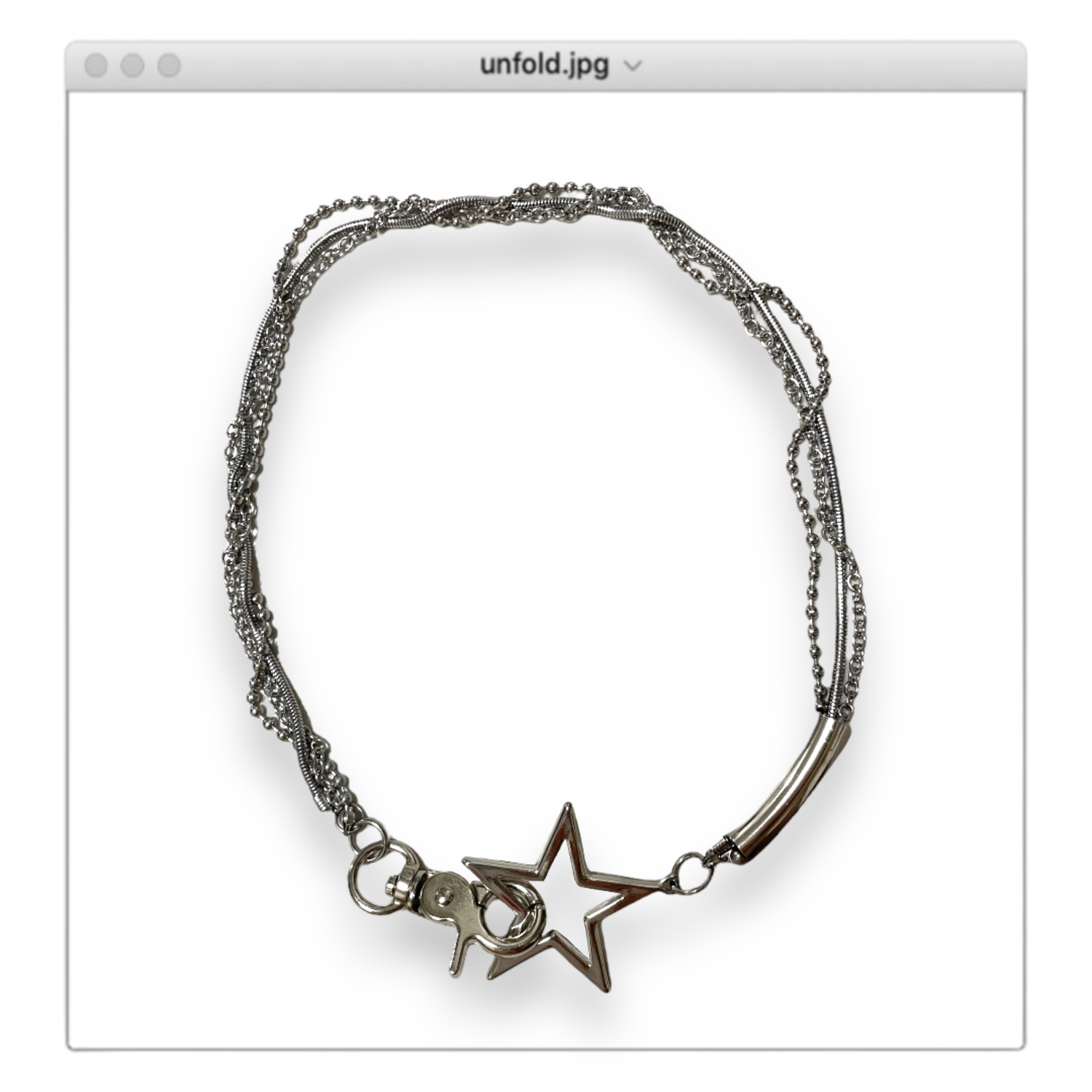 그럼피 스터프 Mix Chain Bar Buckle Necklace - 위시버킷