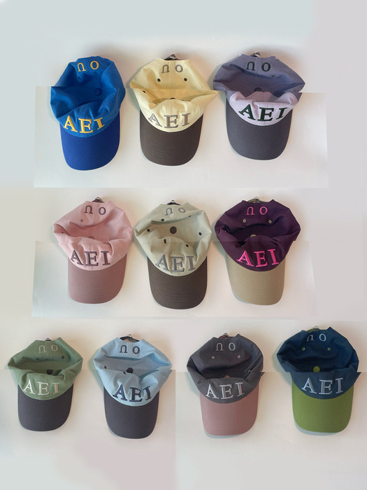 아에이오우 Aeiou Logo Lettering Cap 10 Colors - 위시버킷