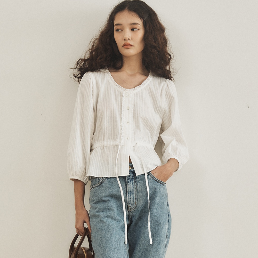 틸버 [29CM 단독]Daisy String Blouse Ivory - 위시버킷