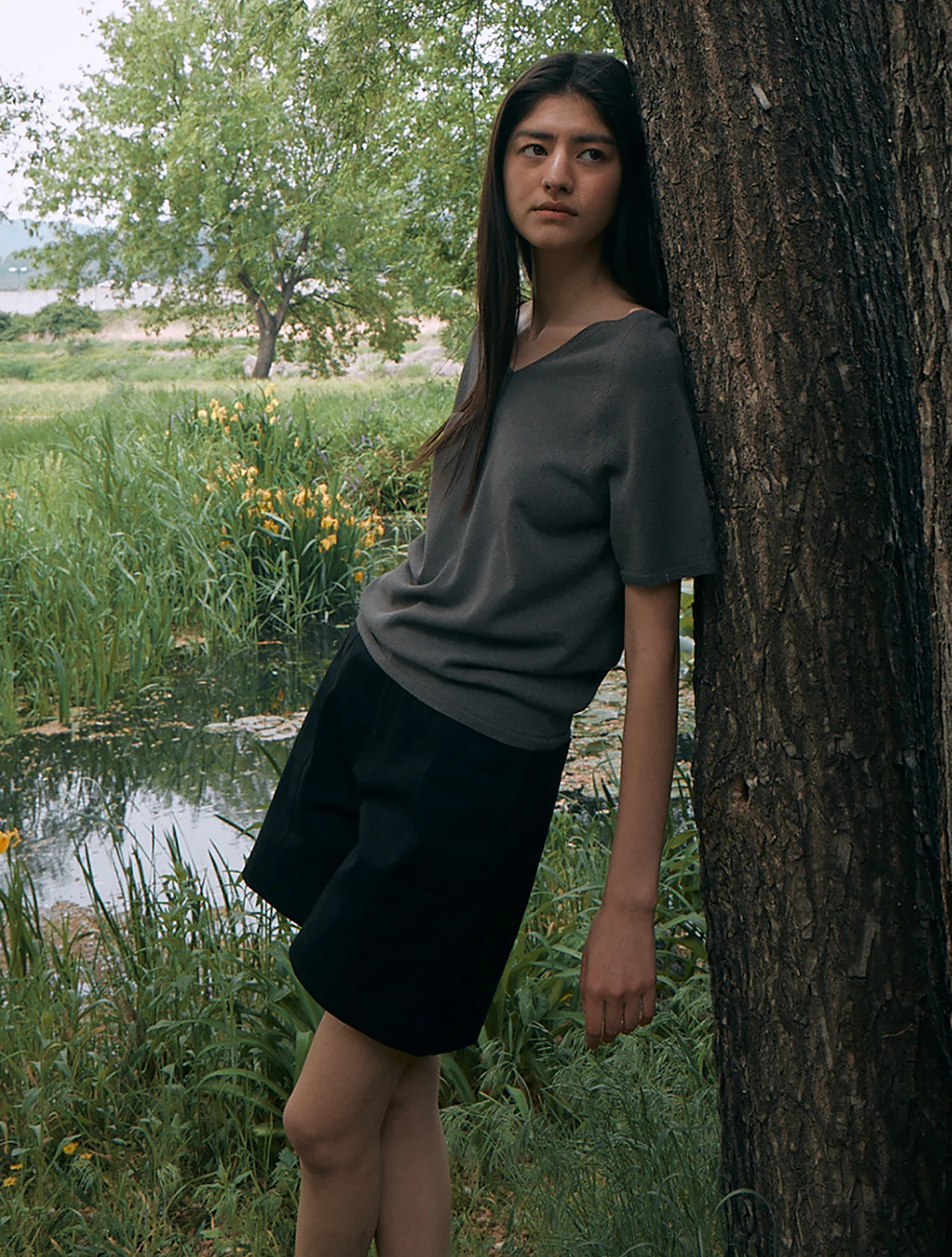 케리에르 COTTON HALF SHORT PANTS - 위시버킷