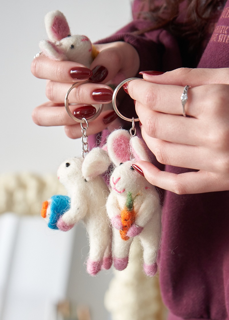 시선 [ACC]random rabbit key ring/랜덤 토끼 키링 연말선물 인형 시선 - 위시버킷