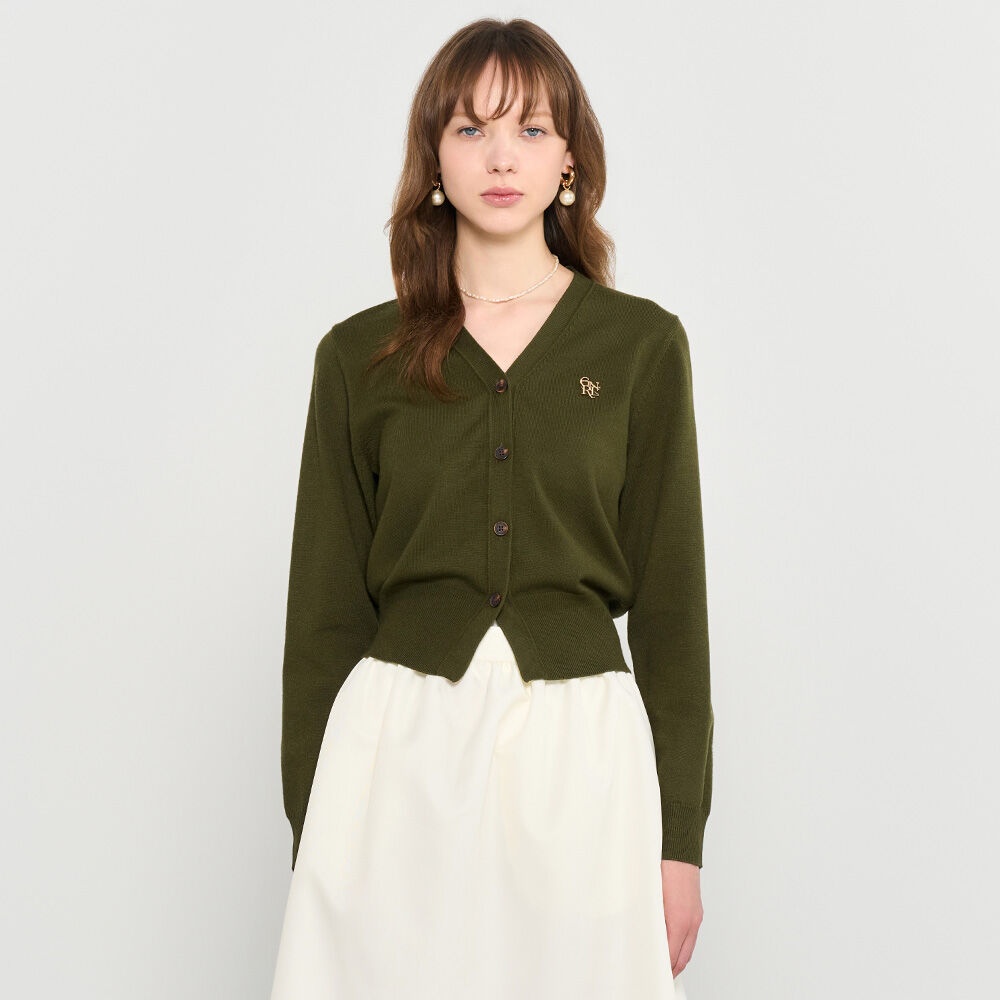 제너럴아이디어 WOMAN GNRL 에센셜 가디건 [KHAKI] / WBD3L04503 - 위시버킷