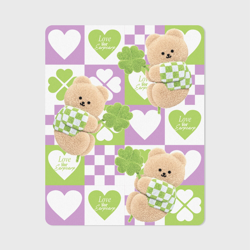 어프어프 CLOVER COVY PATTERN-PURPLE(마우스패드) - 위시버킷