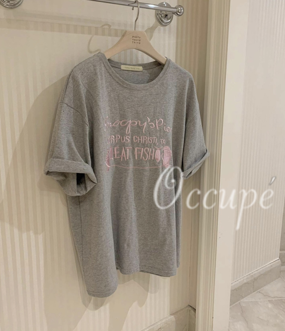 오큐페 오큐페 [당일발송]pyt 프리티영띵 피쉬 티셔츠 (3col) 프영띵 자수티 - 위시버킷