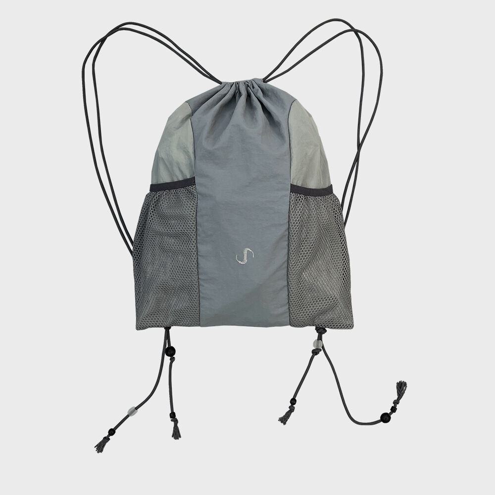 오호스 Mesh Pocket String Gym Sack / Grey - 위시버킷