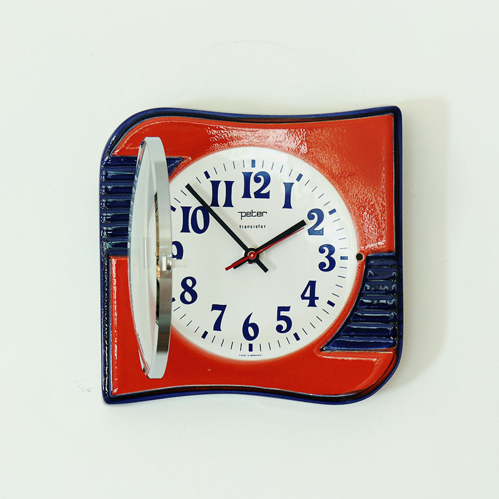 프런트데스크 [중고]1970s Germany PETER wall clock 독일빈티지 벽시계 세라믹 - 위시버킷