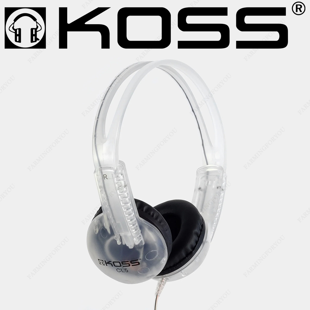 코스 KOSS KOSS 코스 CL/5 레트로 온이어 헤드셋 헤드폰 이어폰 클리어 - 위시버킷