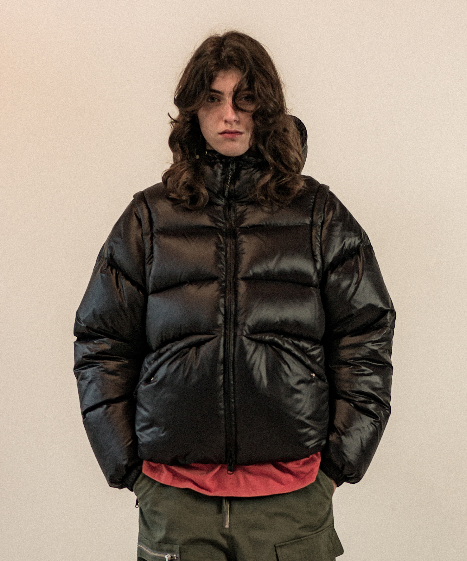 더바이닐하우스 REVERSIBLE PADDED JACKET BLACK - 위시버킷