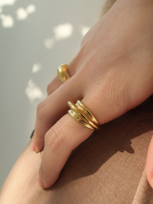 OEPE THREE LAYER RING (Gold) - 위시버킷