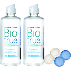 바이오트루 리뉴 바이오트루 렌즈 세정액 500 ml 2p + 렌즈 케이스 2p 세트 - 위시버킷