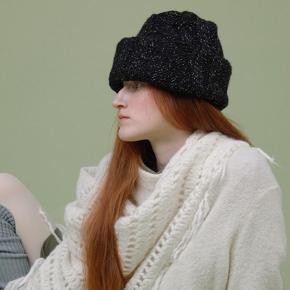 어썸니즈 SUGARLOAF HAT_KNIT BLACK - 위시버킷