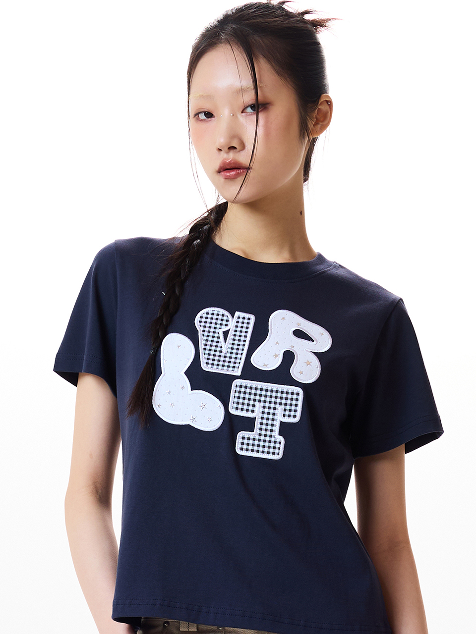 러브이즈트루 LVTR PATCH TEE(NAVY) - 위시버킷
