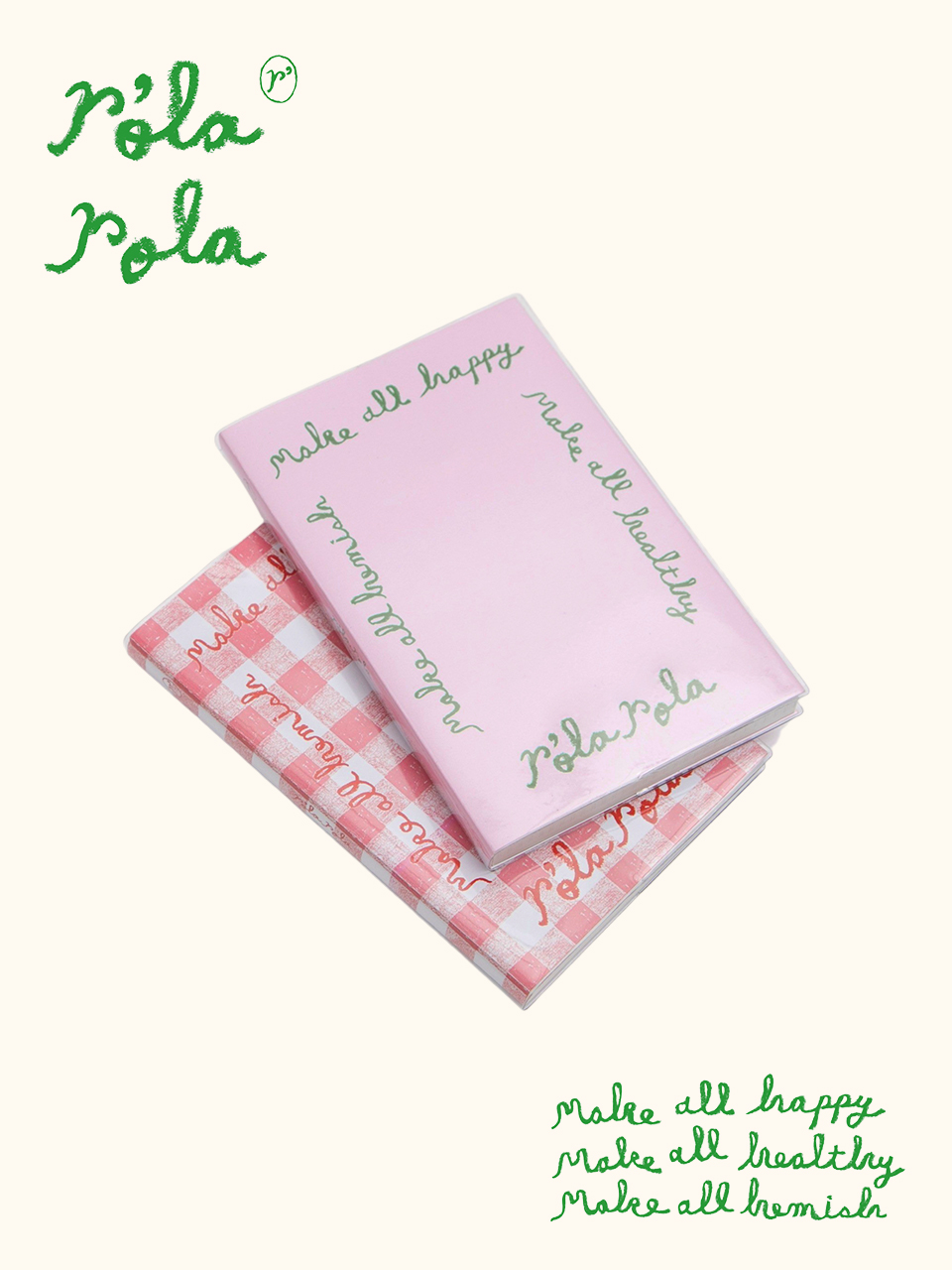 로라로라 ROLAROLA X SAKI LETTERING DIARY LIGHT PINK - 위시버킷
