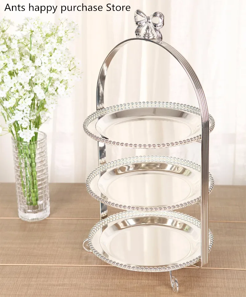 알리익스프레스 고급 23 레이어 디저트 트레이 실버 도금 라운드 금속 케이크 스탠드 컵케이크 트레이 웨딩 파티 장식 케이크 디스플레이 스탠드 위시버킷