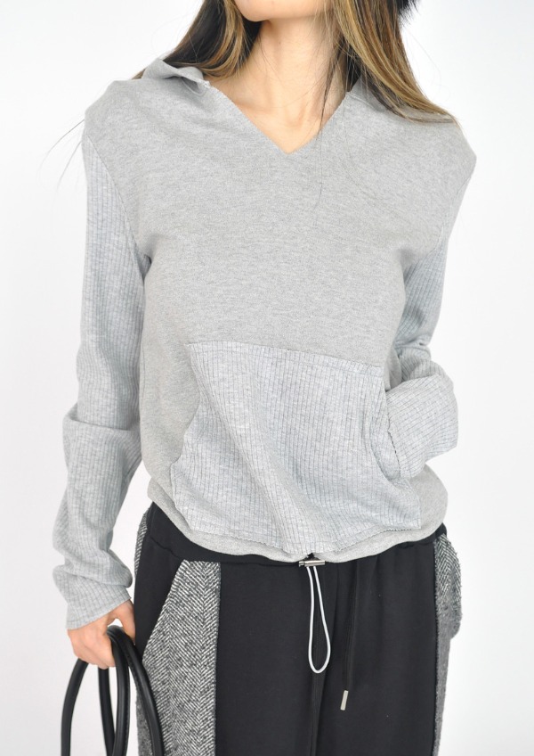 프라이빗룩북 natural hood string T(2color) - 위시버킷