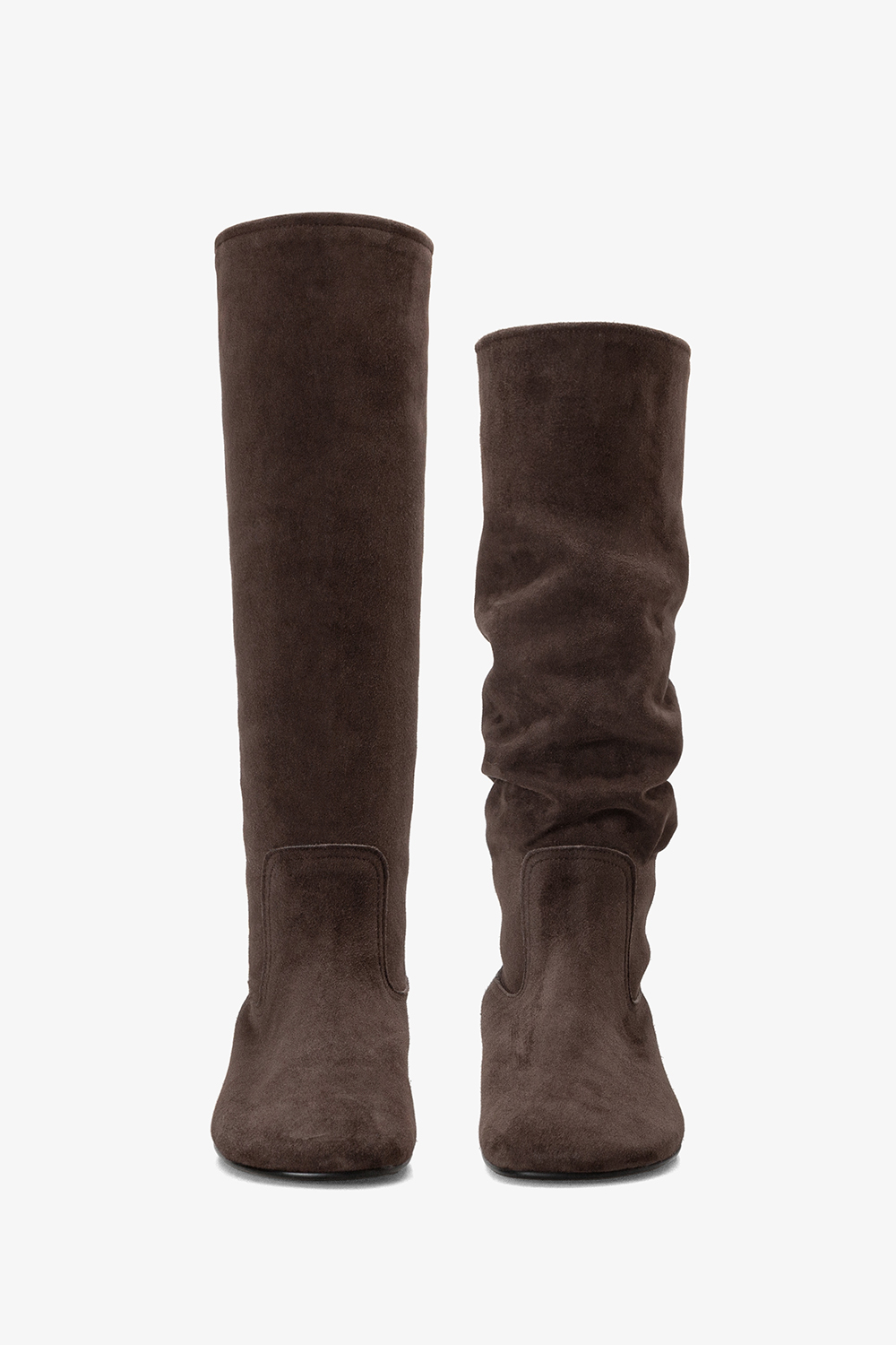 먼데인 먼데이 Wrinkle Flat Boots in Chocolate Brown - 위시버킷