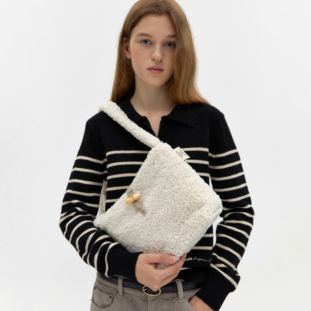 드파운드 poodle bag (cross-body) - ivory - 위시버킷